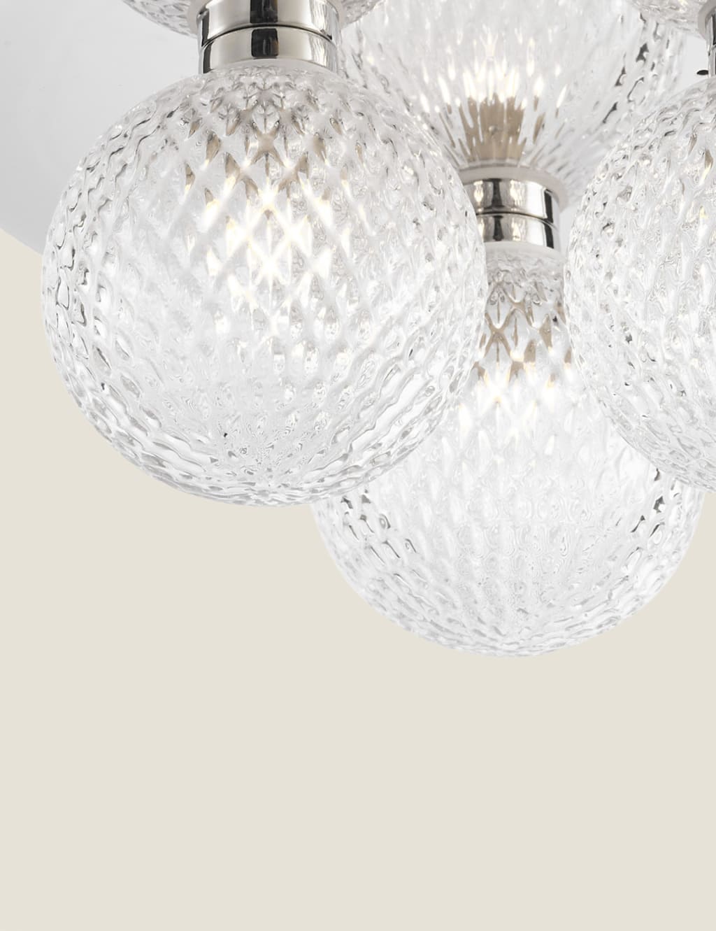 Prague Faceted Glass Flush Ceiling Light | Laura Ashley | M&S