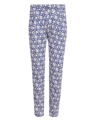 Print Tapered Leg Trousers | M&S Collection | M&S
