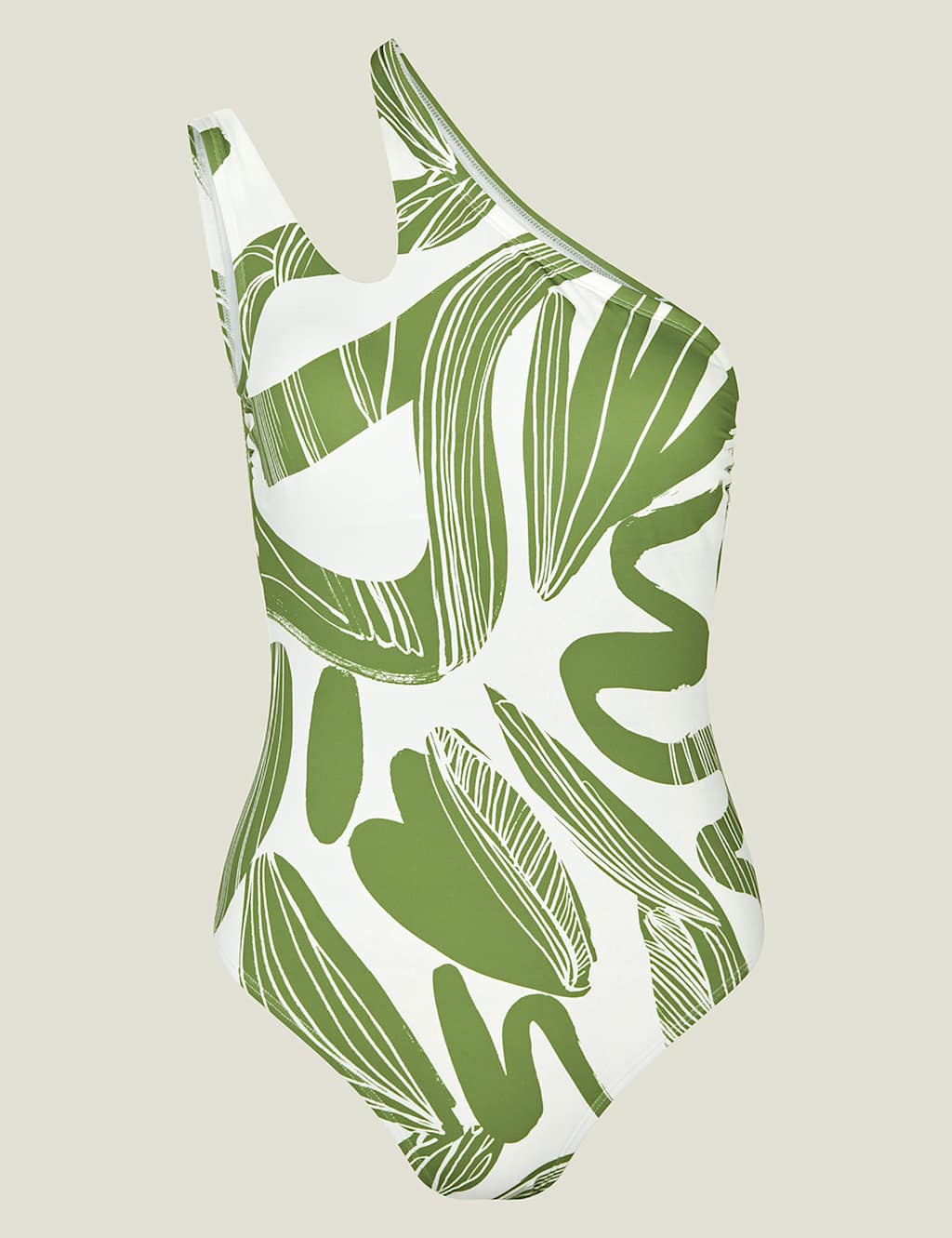 Printed Cut Out One Shoulder Swimsuit | ACCESSORIZE | M&S