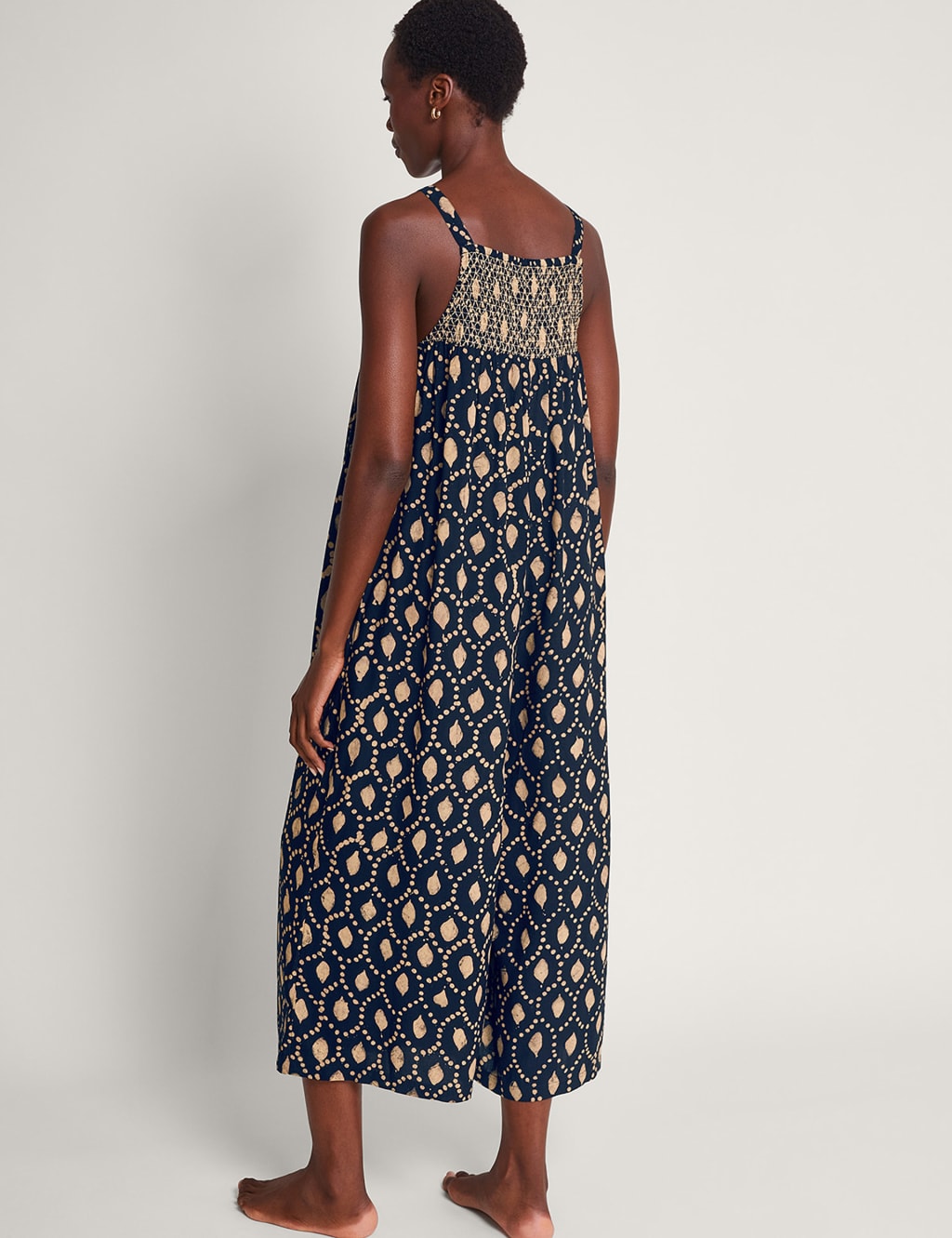 Printed Sleeveless Cropped Jumpsuit | Monsoon | M&S