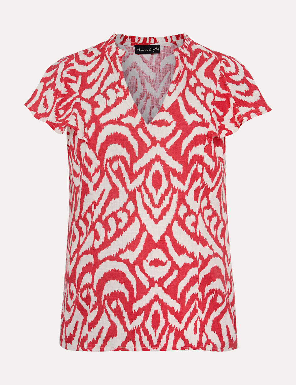 Printed V-Neck Top with Linen | Phase Eight | M&S