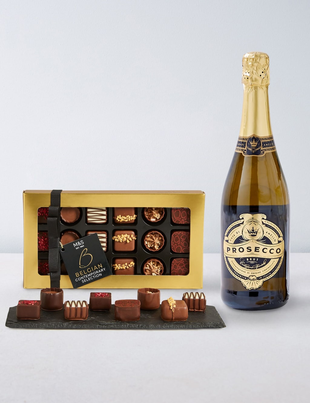 Prosecco & Belgian Contemporary Collection Chocolates | M&S