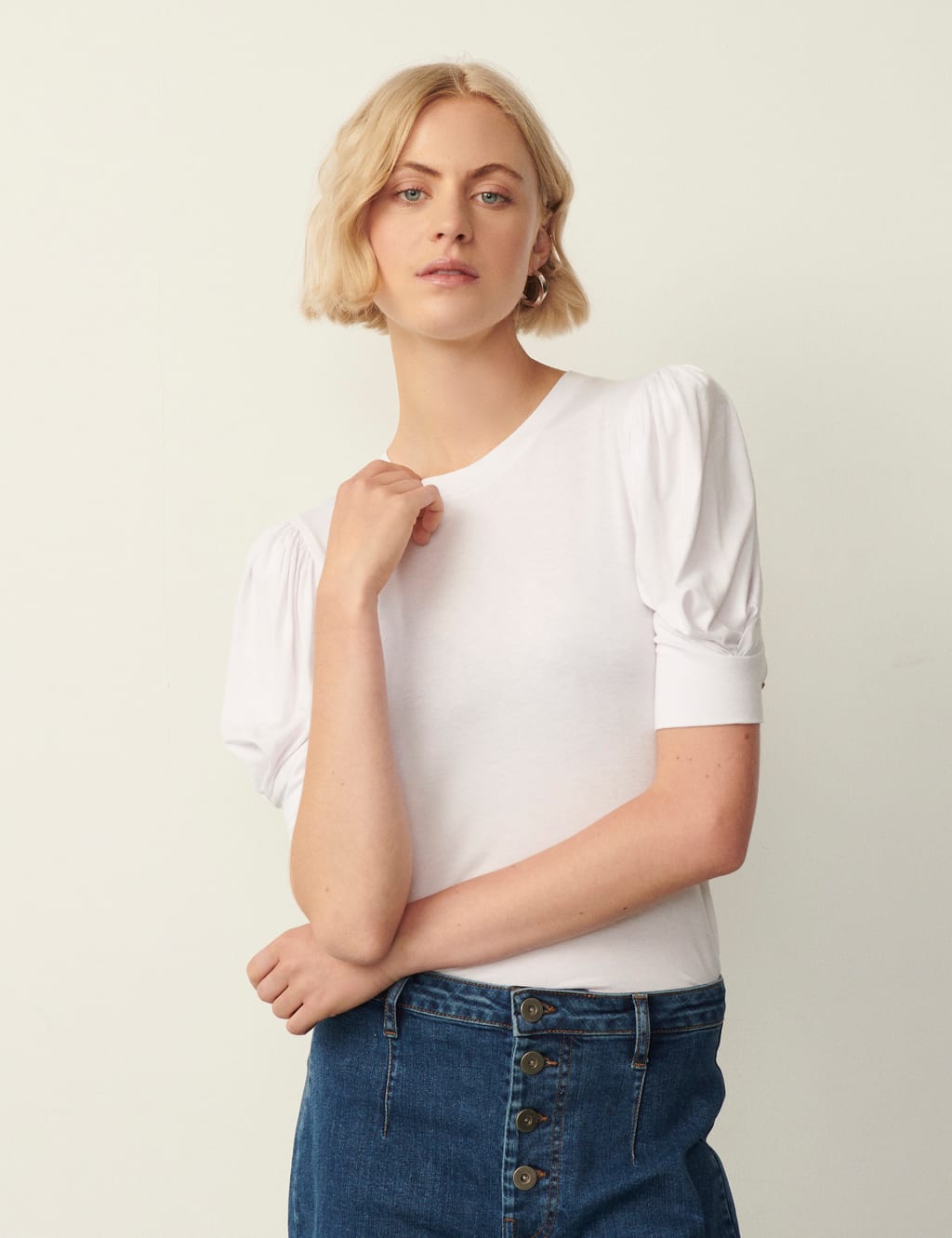 Puff Sleeve T-Shirt | Finery London | M&S