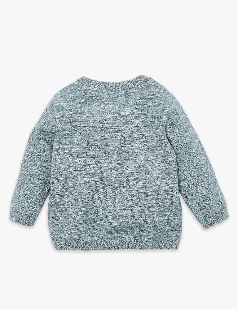 Pure Cotton Applique Whale Cardigan (0 - 3 Yrs) | M&S