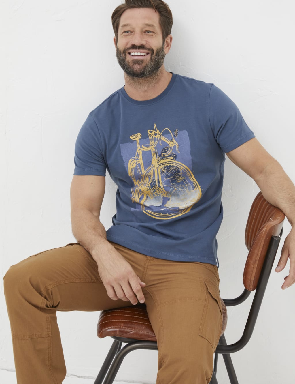 Pure Cotton Bike & Map Graphic T-Shirt | FatFace | M&S