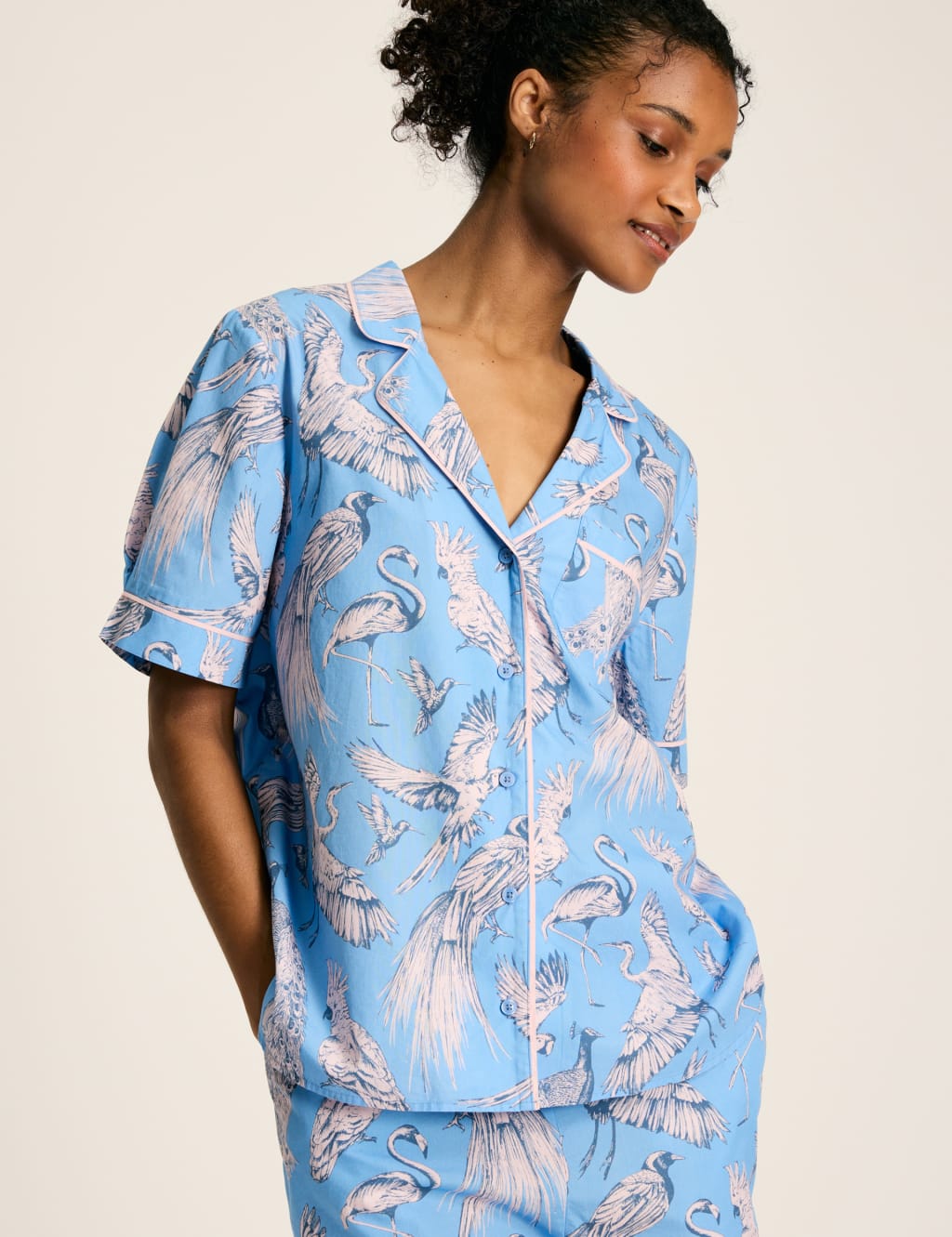 Pure Cotton Bird Print Pyjamas | Joules | M&S