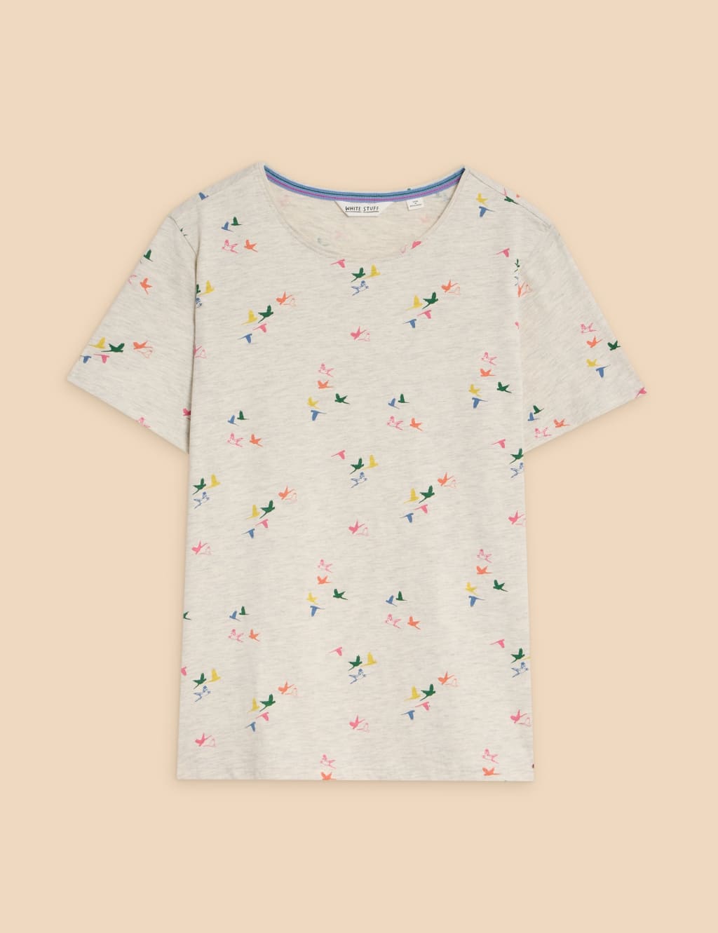 Pure Cotton Bird Print T-Shirt | White Stuff | M&S