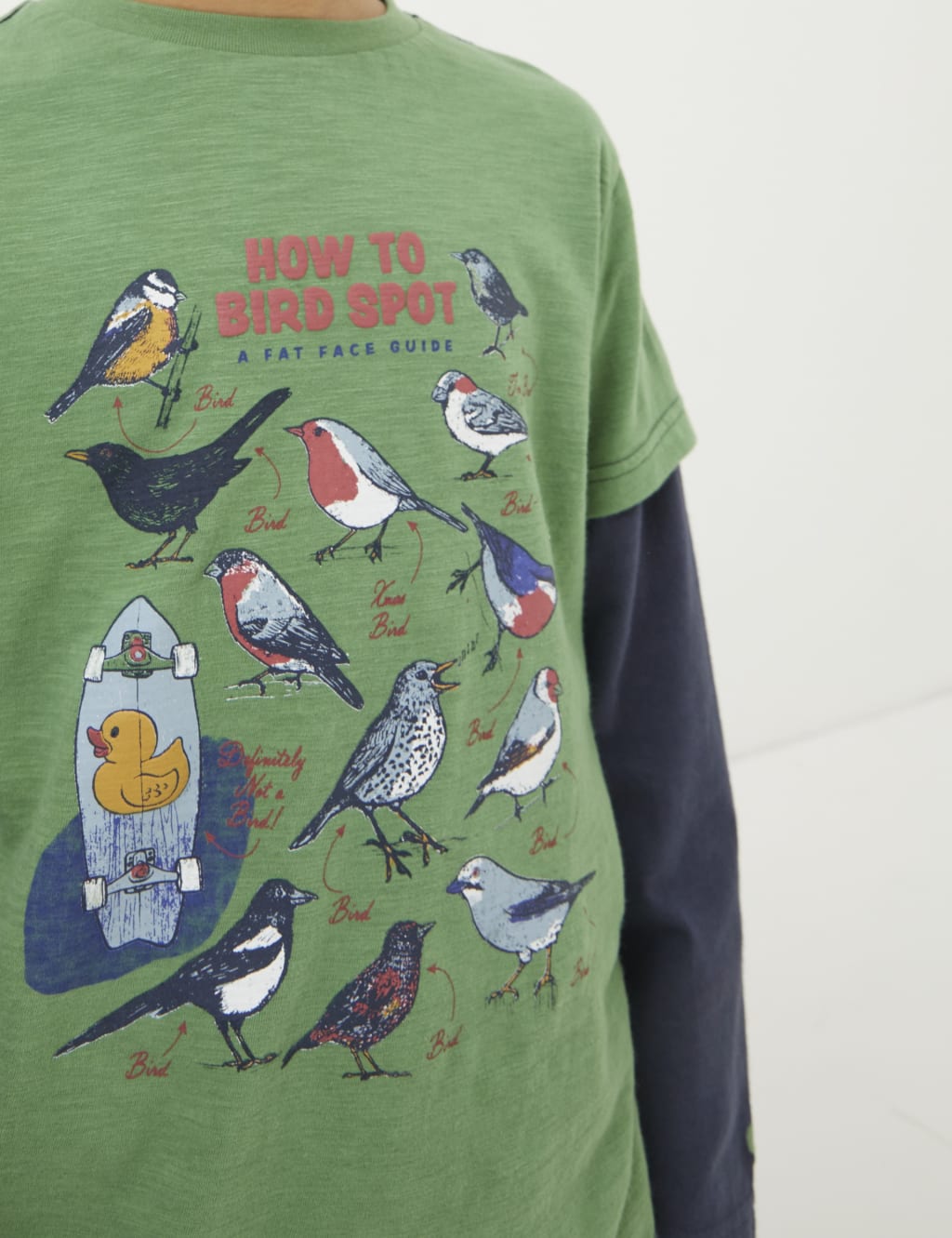 Pure Cotton Bird Print T-Shirts (3-13 Yrs) | FatFace | M&S