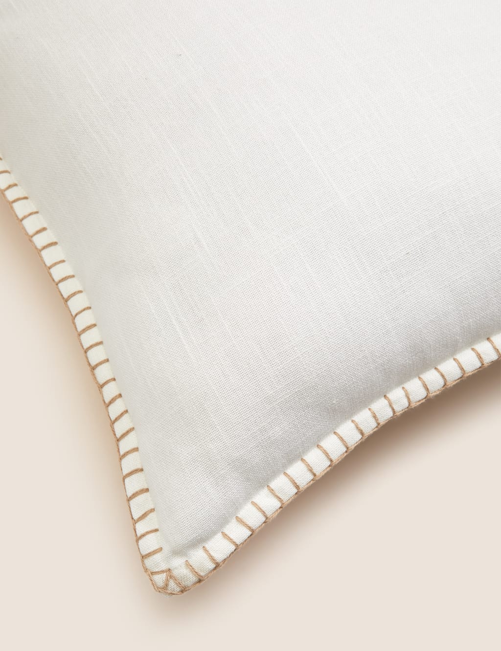 Pure Cotton Blanket Stitched Cushion | M&S Collection | M&S