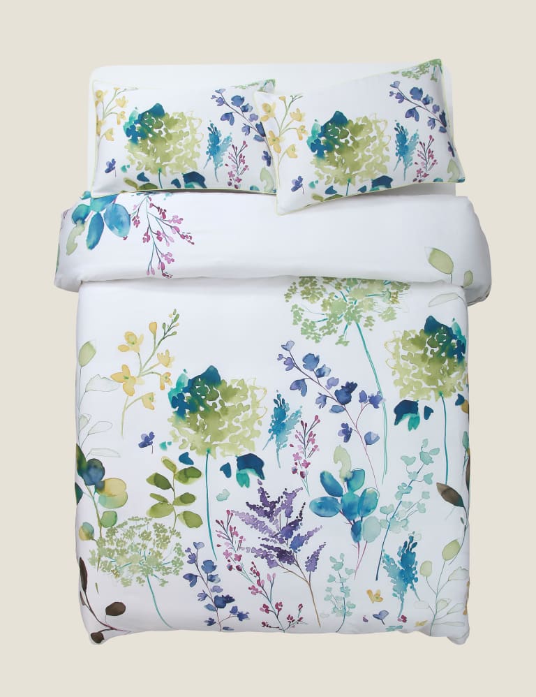Pure Cotton Botanical Bedding Set | Bluebellgray | M&S