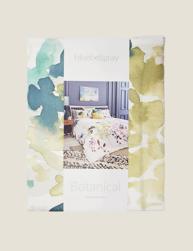 Pure Cotton Botanical Bedding Set | Bluebellgray | M&S