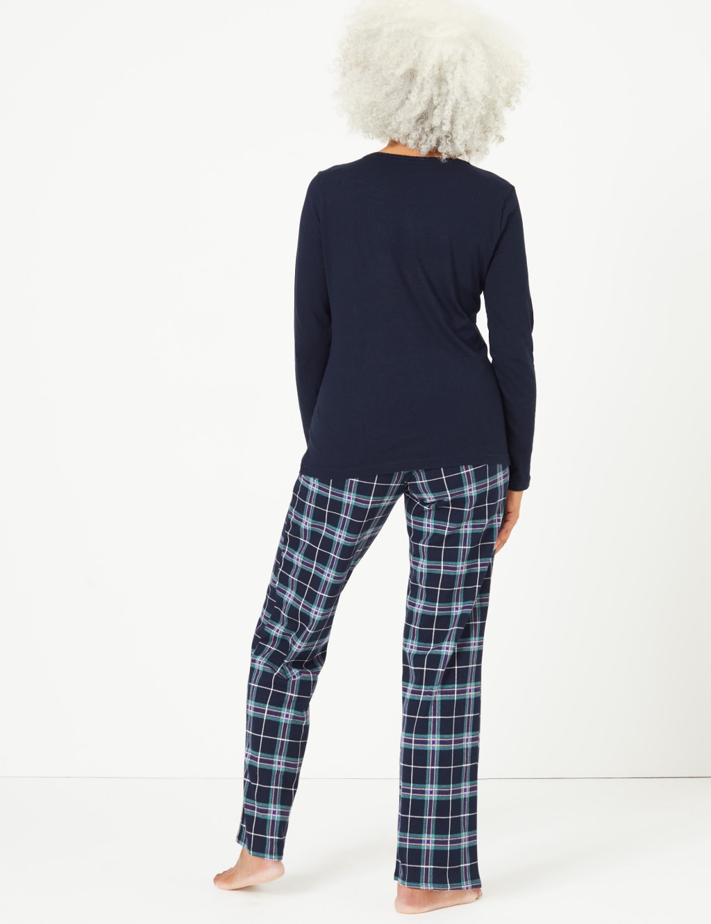 Pure Cotton Check Print Pyjama Set | M&S Collection | M&S