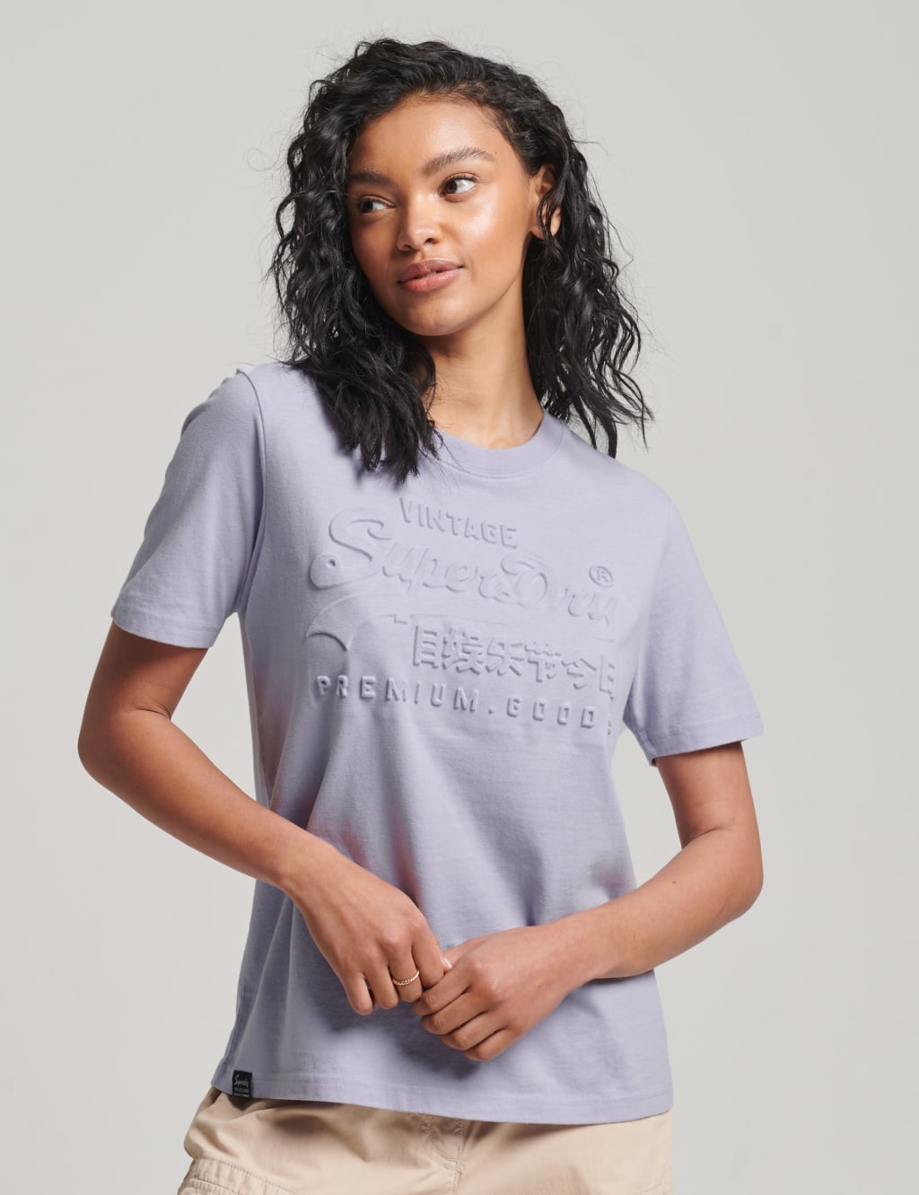 Pure Cotton Embossed T-Shirt | Superdry | M&S
