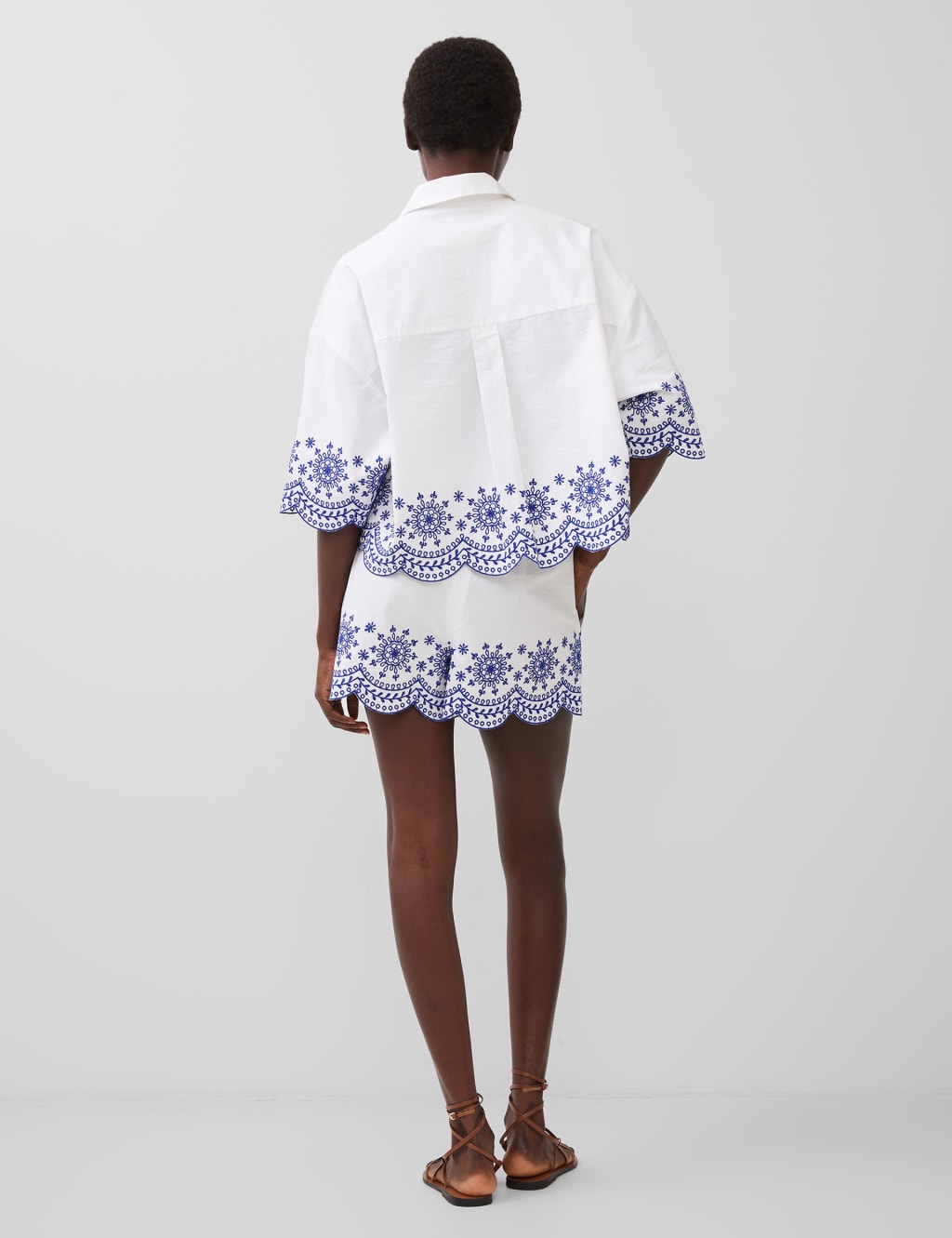 Pure Cotton Embroidered Relaxed Shirt | French Connection | M&S