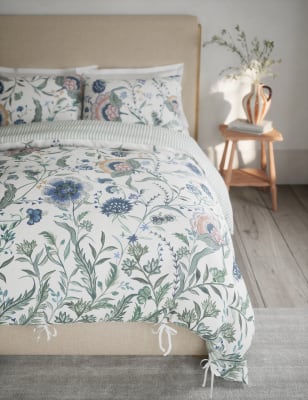 Pure Cotton Floral Bedding Set | M&S Collection | M&S