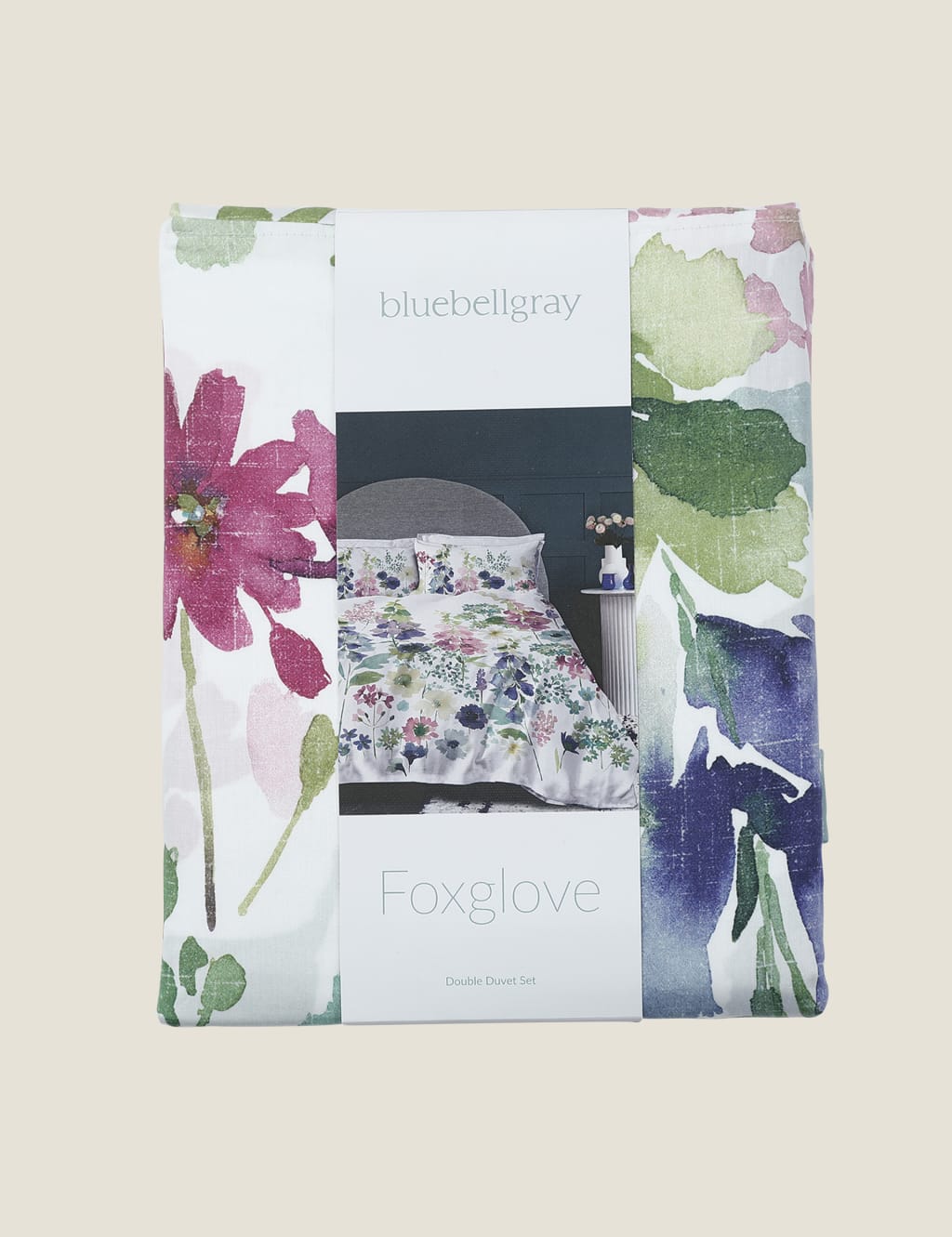 Pure Cotton Foxglove Bedding Set | Bluebellgray | M&S