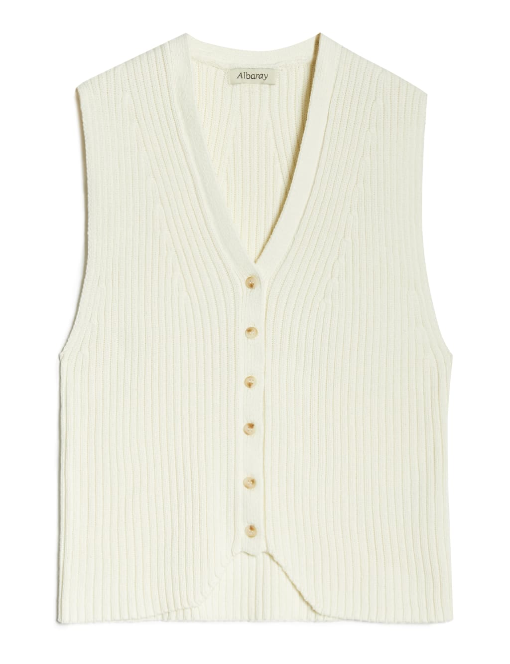 Pure Cotton Knitted Waistcoat | Albaray | M&S