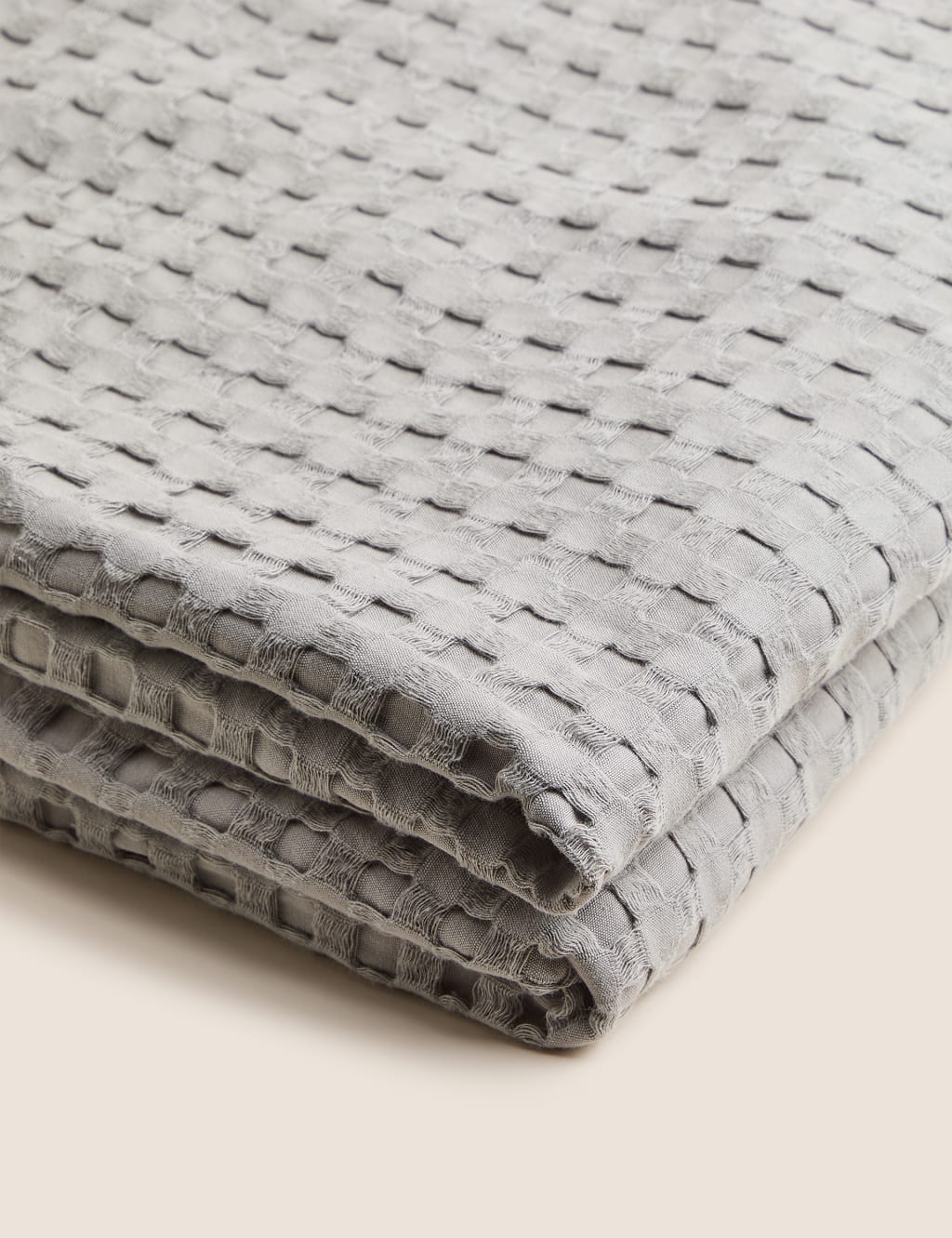 Pure Cotton Large Waffle Throw | M&S Collection | M&S