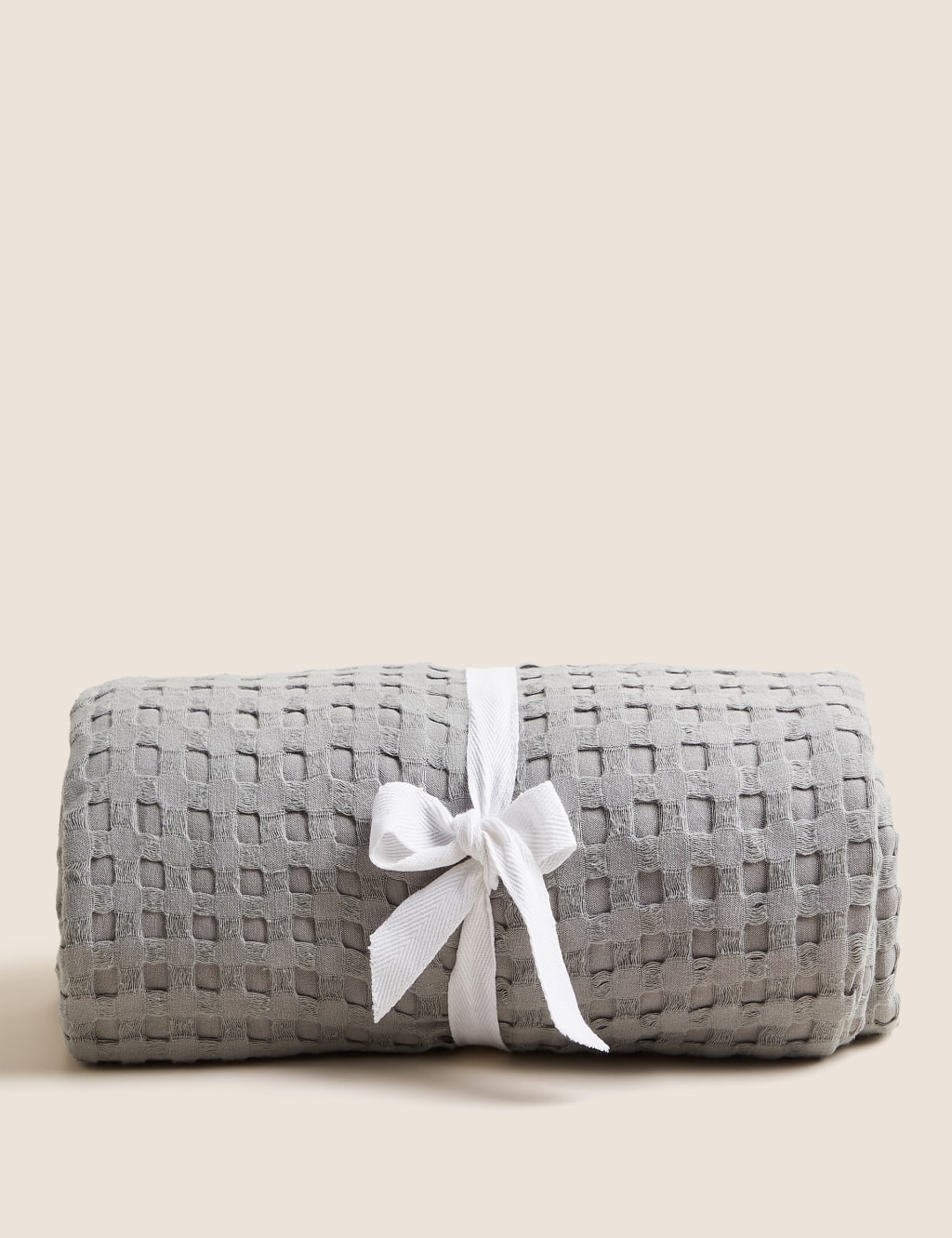 Pure Cotton Large Waffle Throw | M&S Collection | M&S