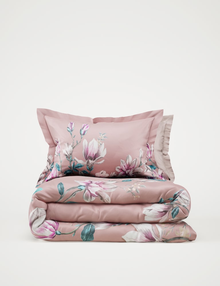Pure Cotton Magnolia Bloom Bedding Set | M&S Collection | M&S