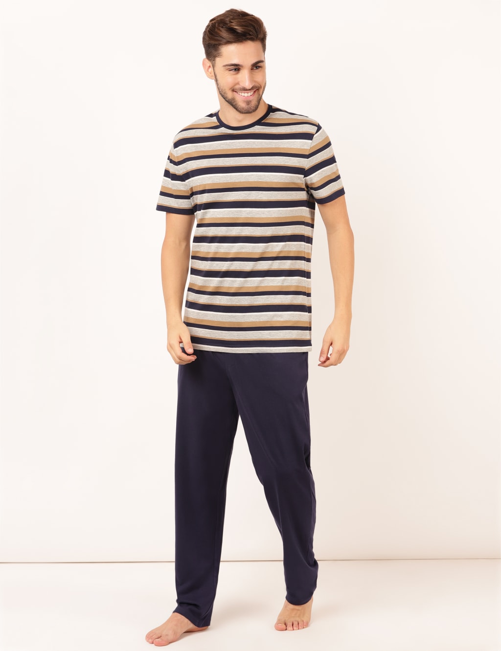 Pure Cotton Multi Stripe Pyjama Set | M&S Collection | M&S