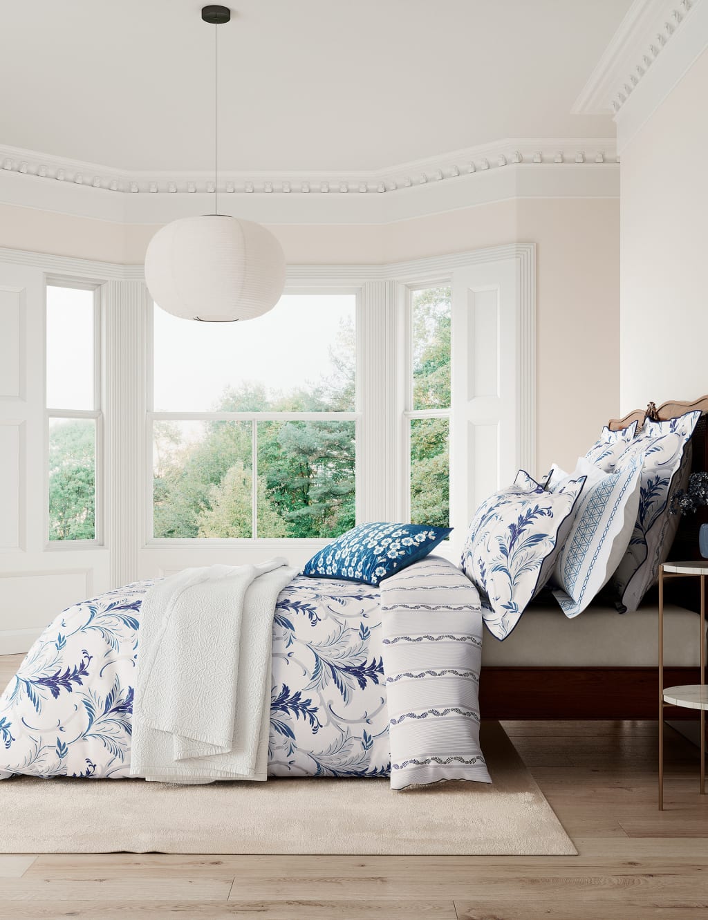 Pure Cotton Percale Baroque Oxford Pillowcase | V&A | M&S