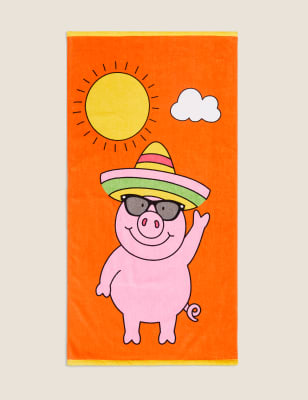 Pure Cotton Percy Pig™ Bath Towel | M&S