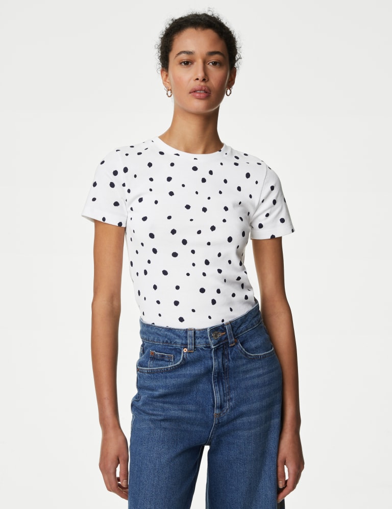 Buy Pure Cotton Printed T-Shirt | M&S Collection | M&S