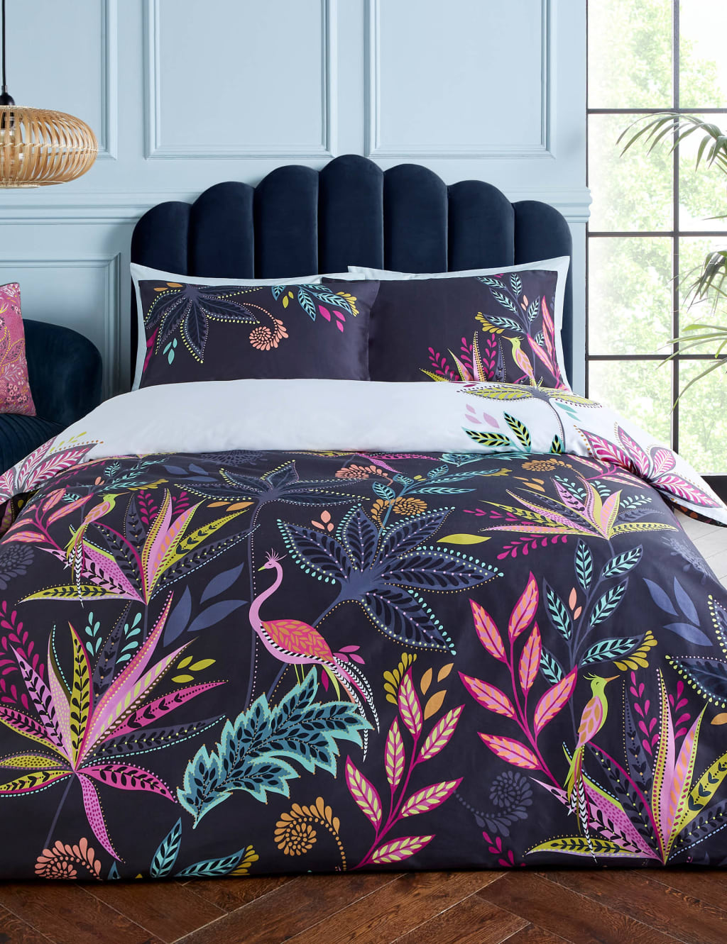 Pure Cotton Sateen Botanic Paradise Bedding Set | Sara Miller | M&S