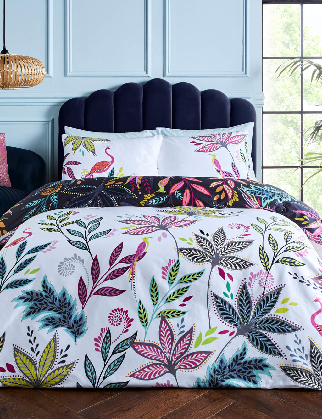 Pure Cotton Sateen Botanic Paradise Bedding Set | Sara Miller | M&S