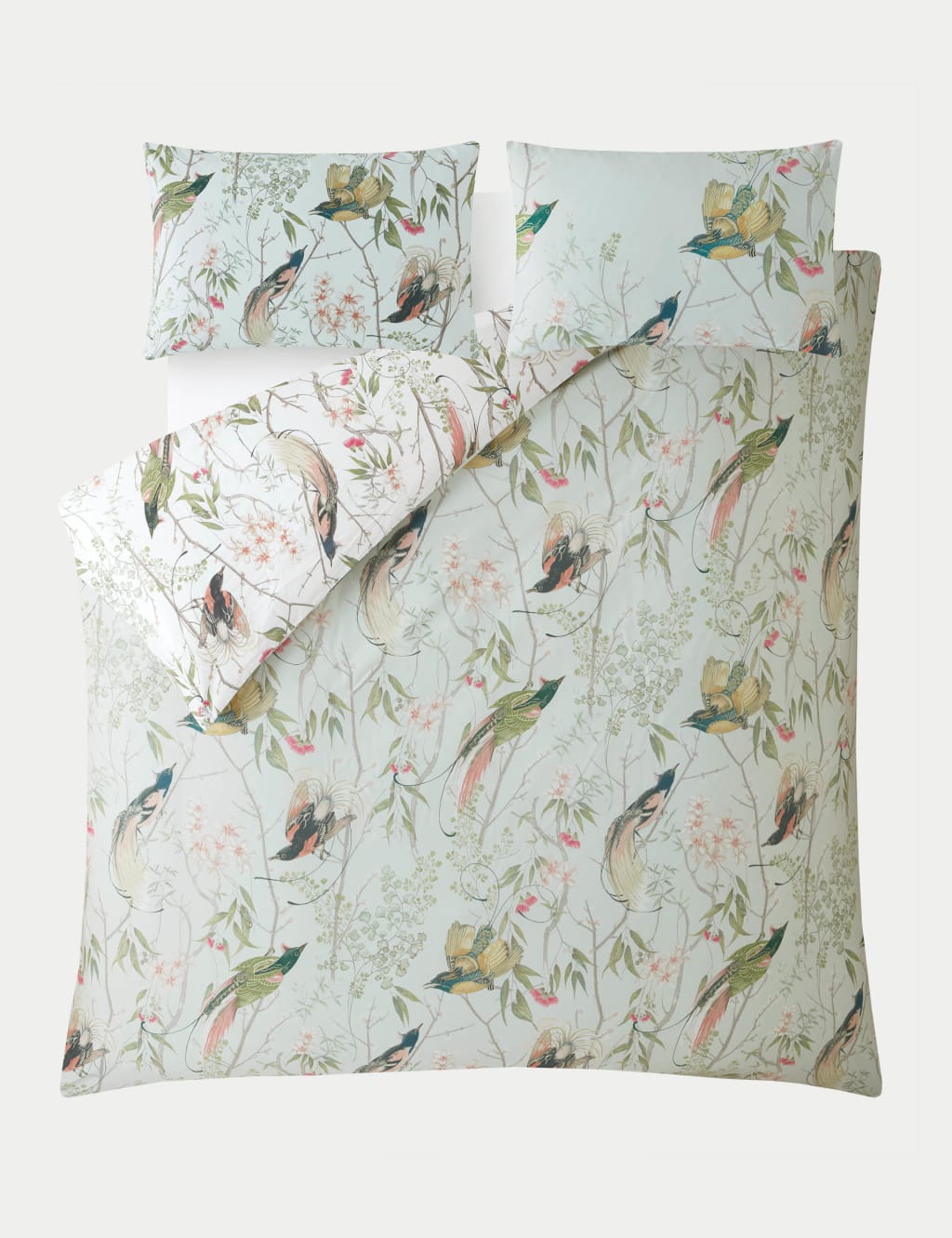 Pure Cotton Sateen Clavering Birds Bedding Set | Graham & Brown | M&S