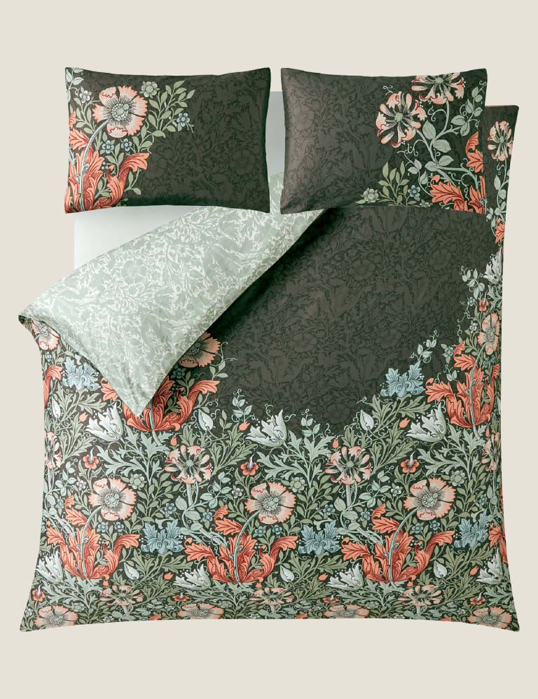 Pure Cotton Sateen Compton Bedding Set | William Morris At Home | M&S