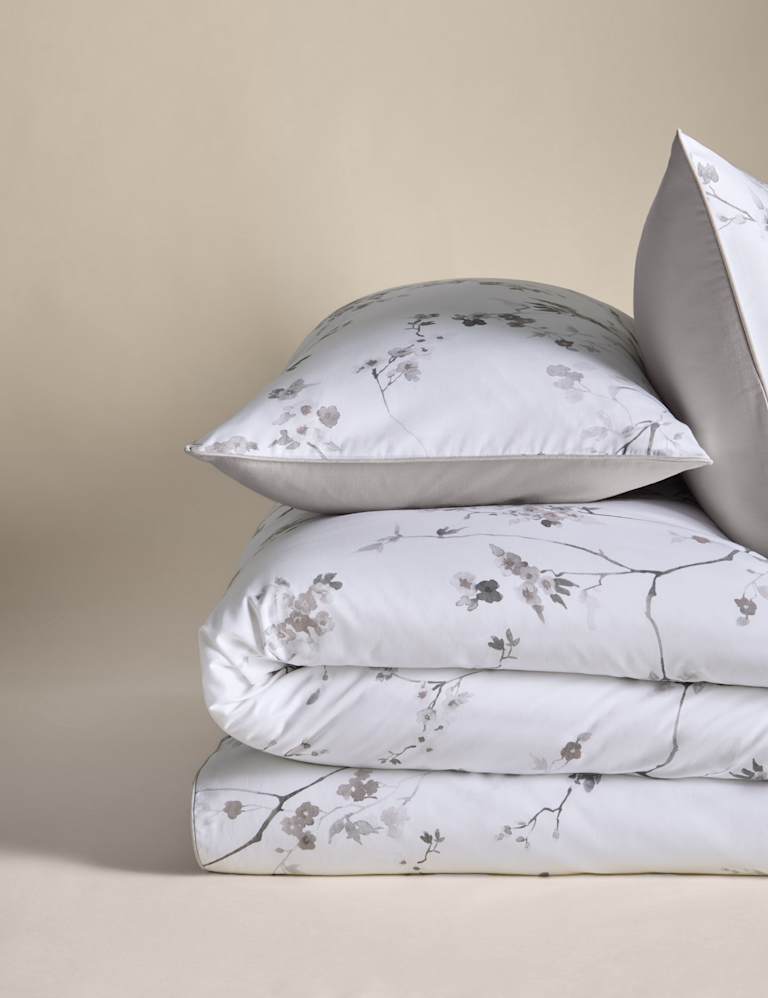 Pure Cotton Sateen Trailing Cherry Blossom Bedding Set | M&S Collection ...