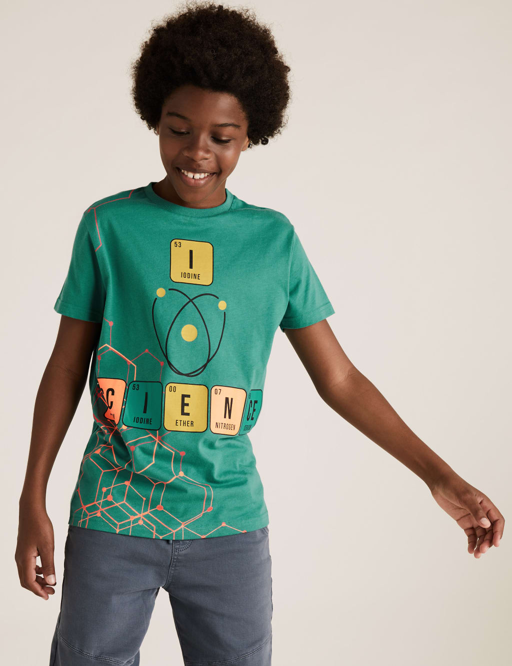 Pure Cotton Science Print T-Shirt (6-16 Yrs) | M&S