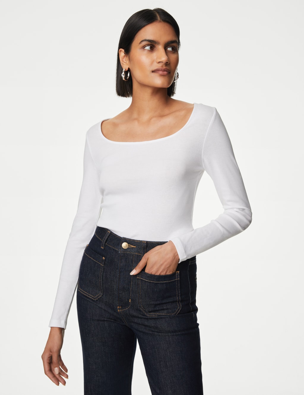 Pure Cotton Slim Fit Top | M&S Collection | M&S