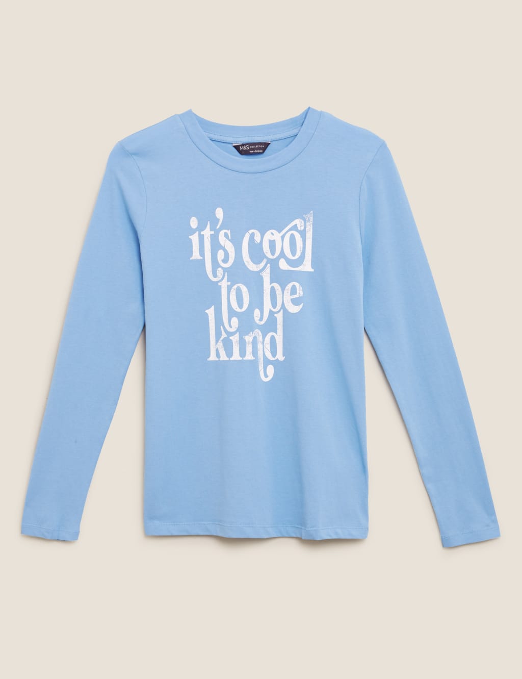 Pure Cotton Slogan Straight Fit Top | M&S Collection | M&S