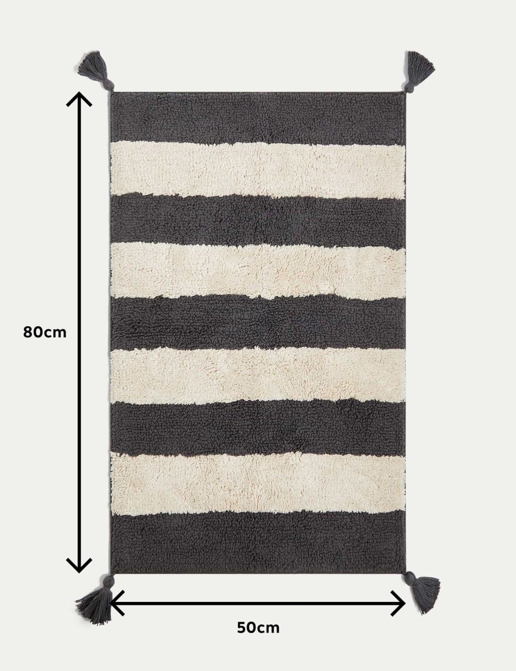 Pure Cotton Striped Bath Mat | M&S Collection | M&S