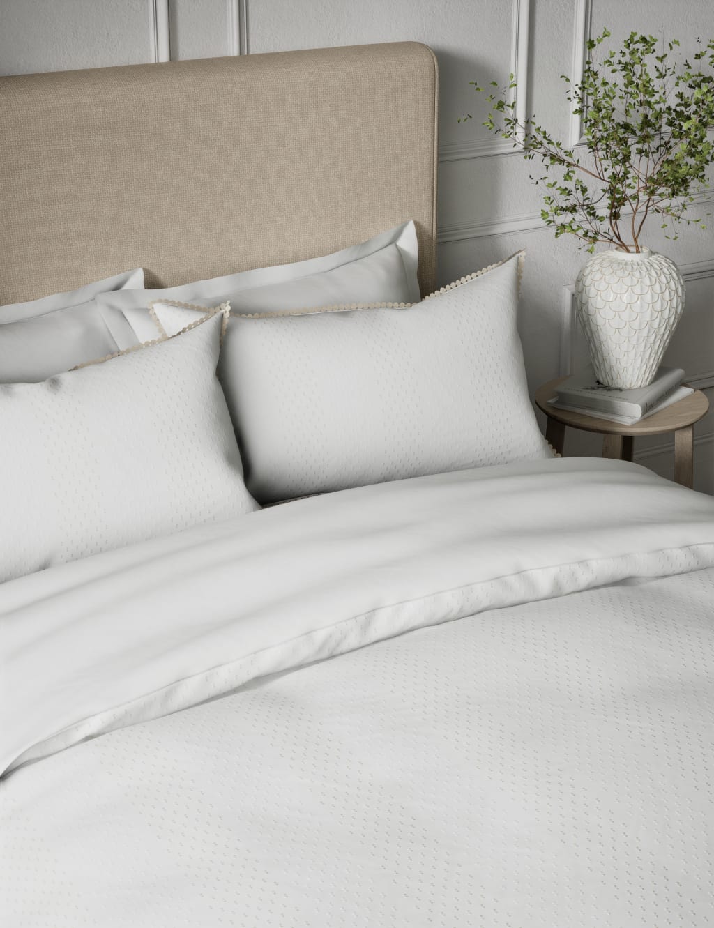 Pure Cotton Striped Dobby Bedding Set | M&S Collection | M&S