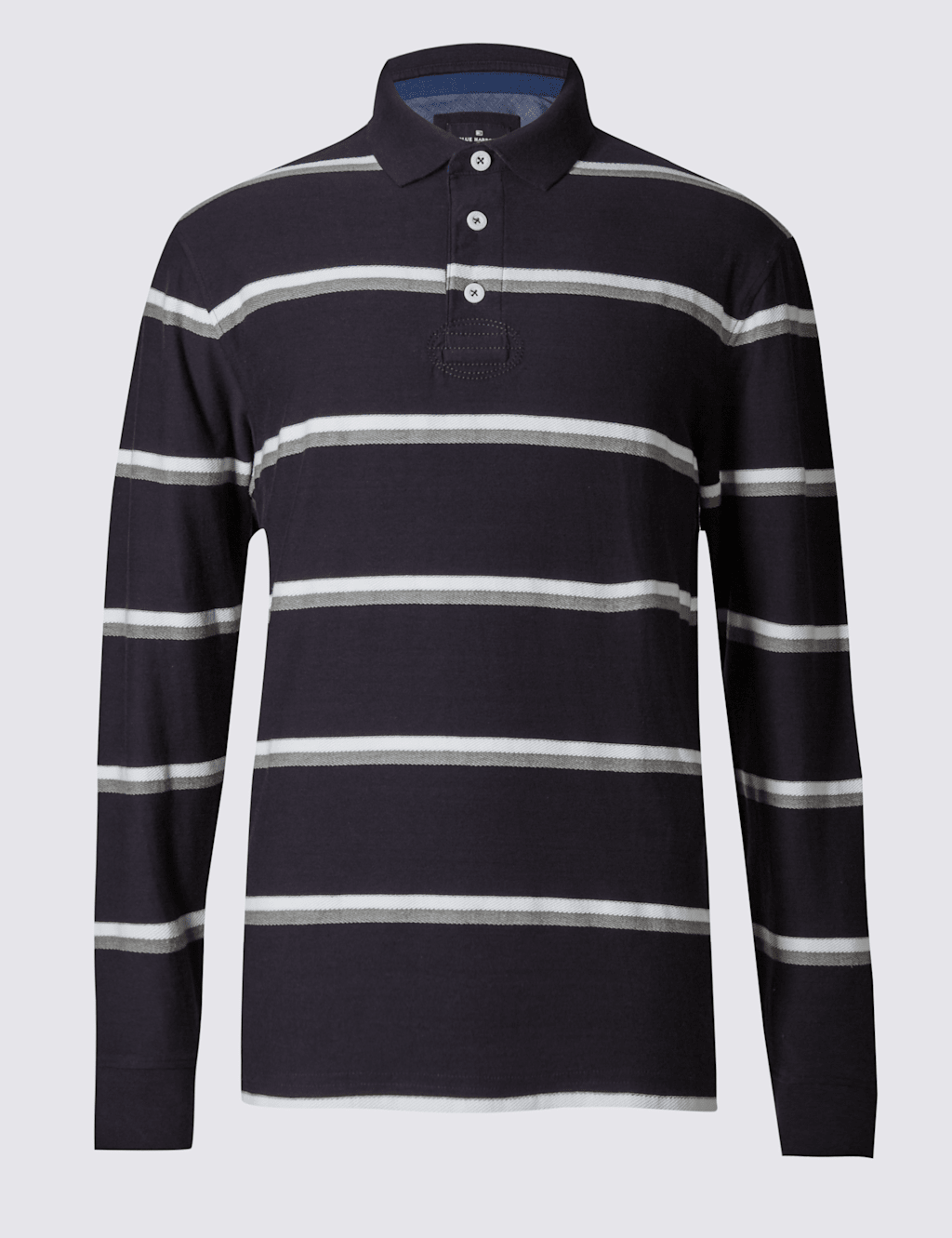 Pure Cotton Striped Rugby Top | Blue Harbour | M&S