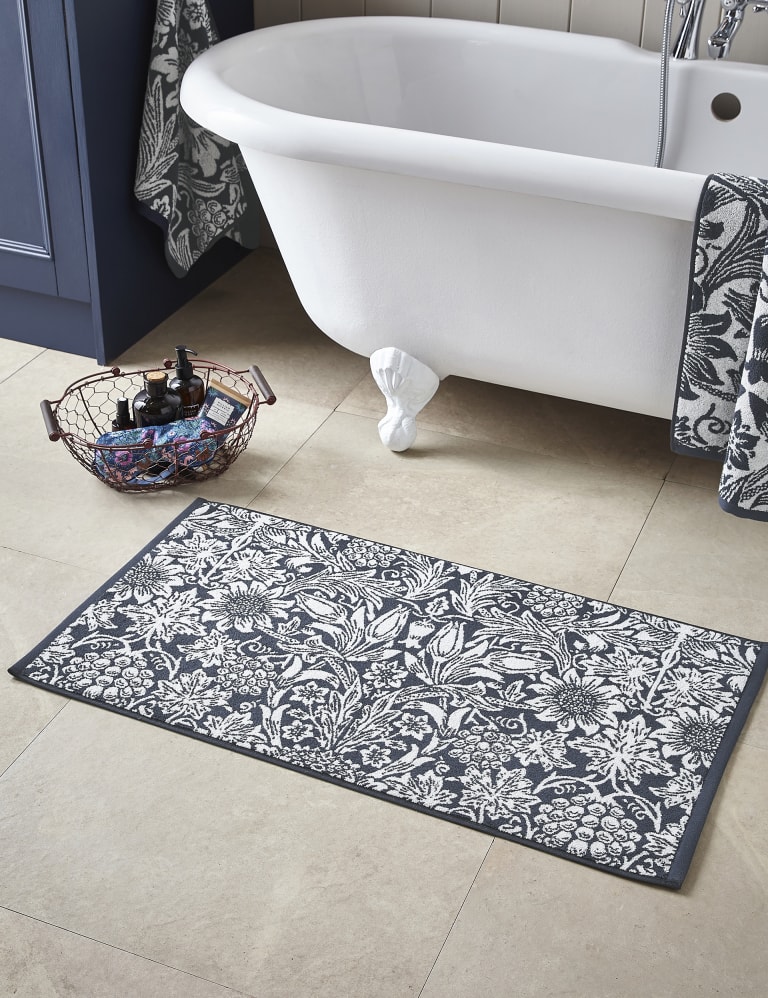 Pure Cotton Sunflower Bath Mat | William Morris At Home | M&S