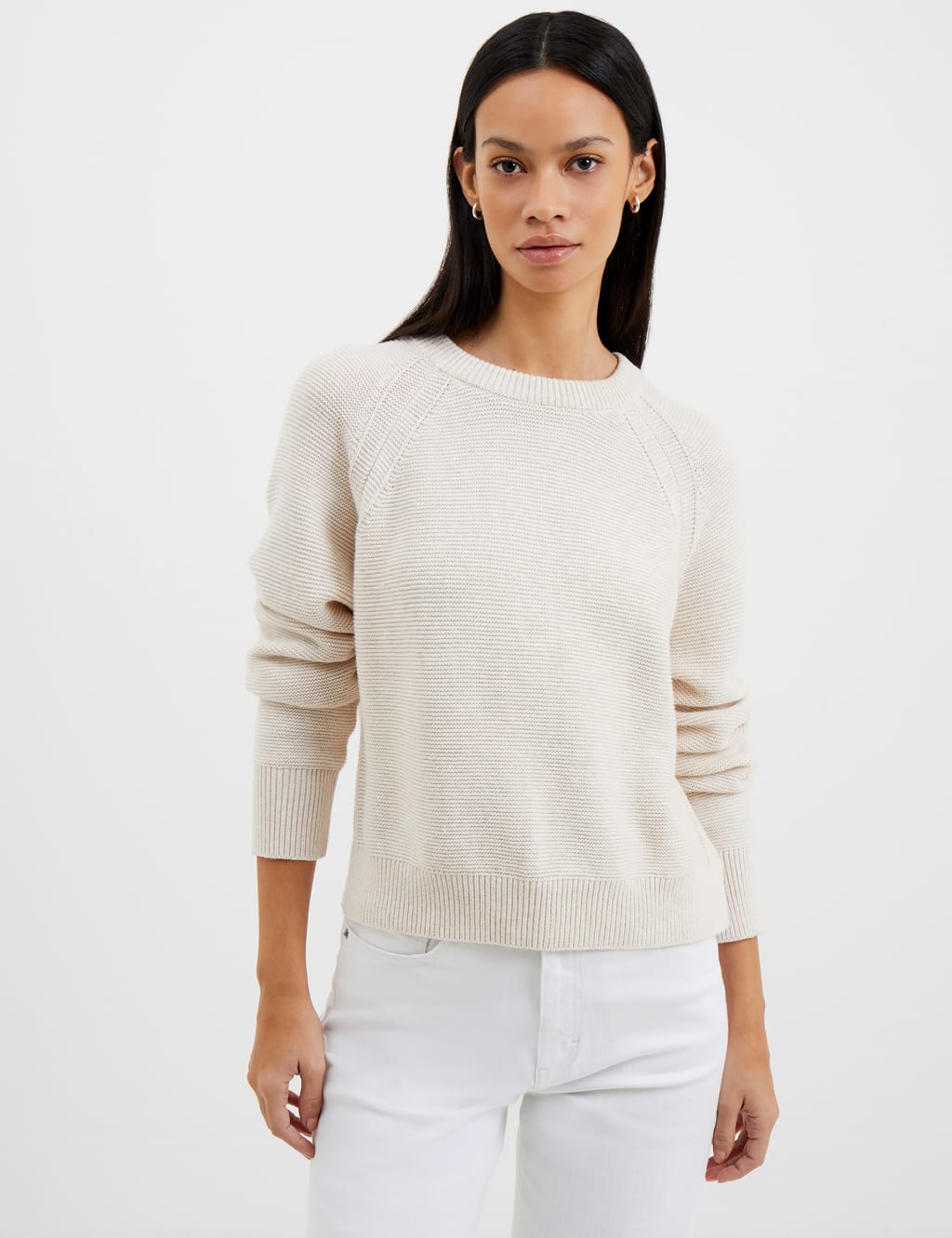 Pure Cotton Textured Round Neck Jumper | French Connection | M&S