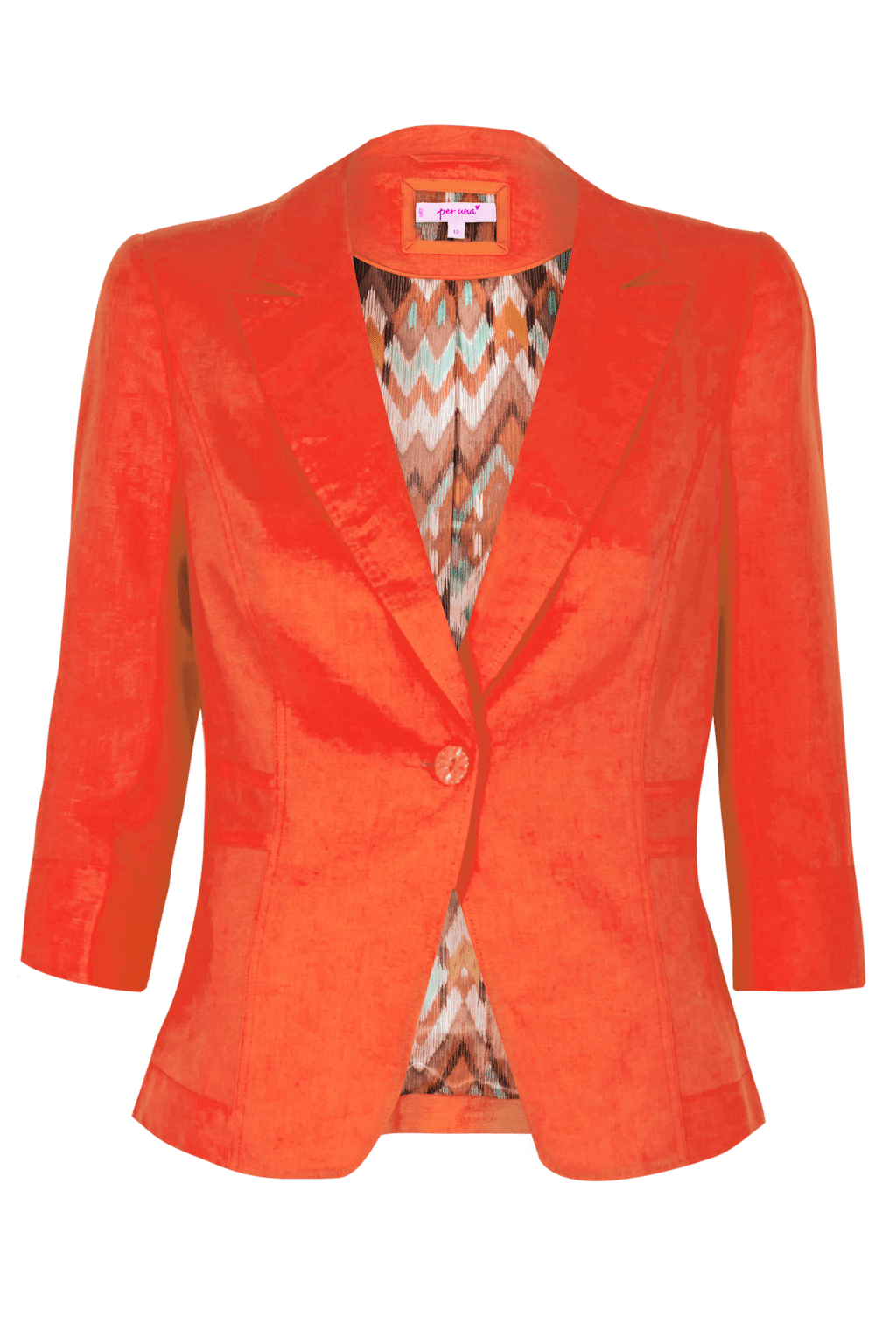 Pure Linen Notch Lapel 3 4 Sleeve Jacket Mands