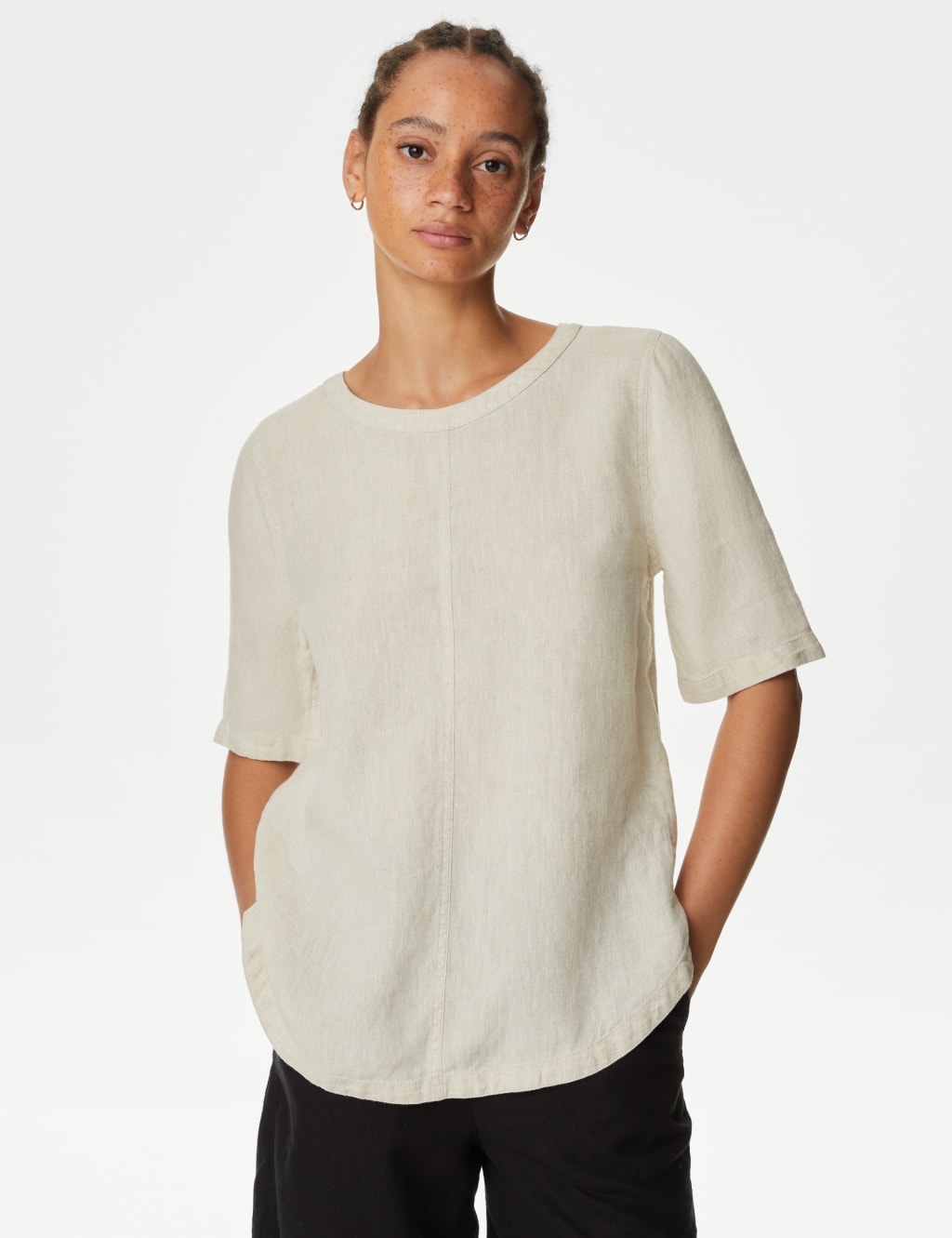 Pure Linen T-Shirt | M&S Collection | M&S