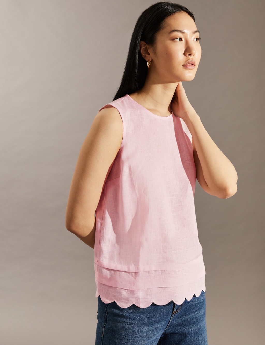 Pure Linen Vest | JAEGER | M&S