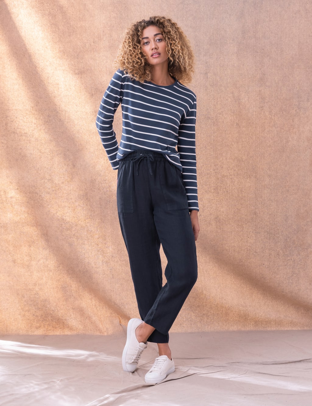 Pure Linen Woven Straight Leg Joggers | Celtic & Co. | M&S