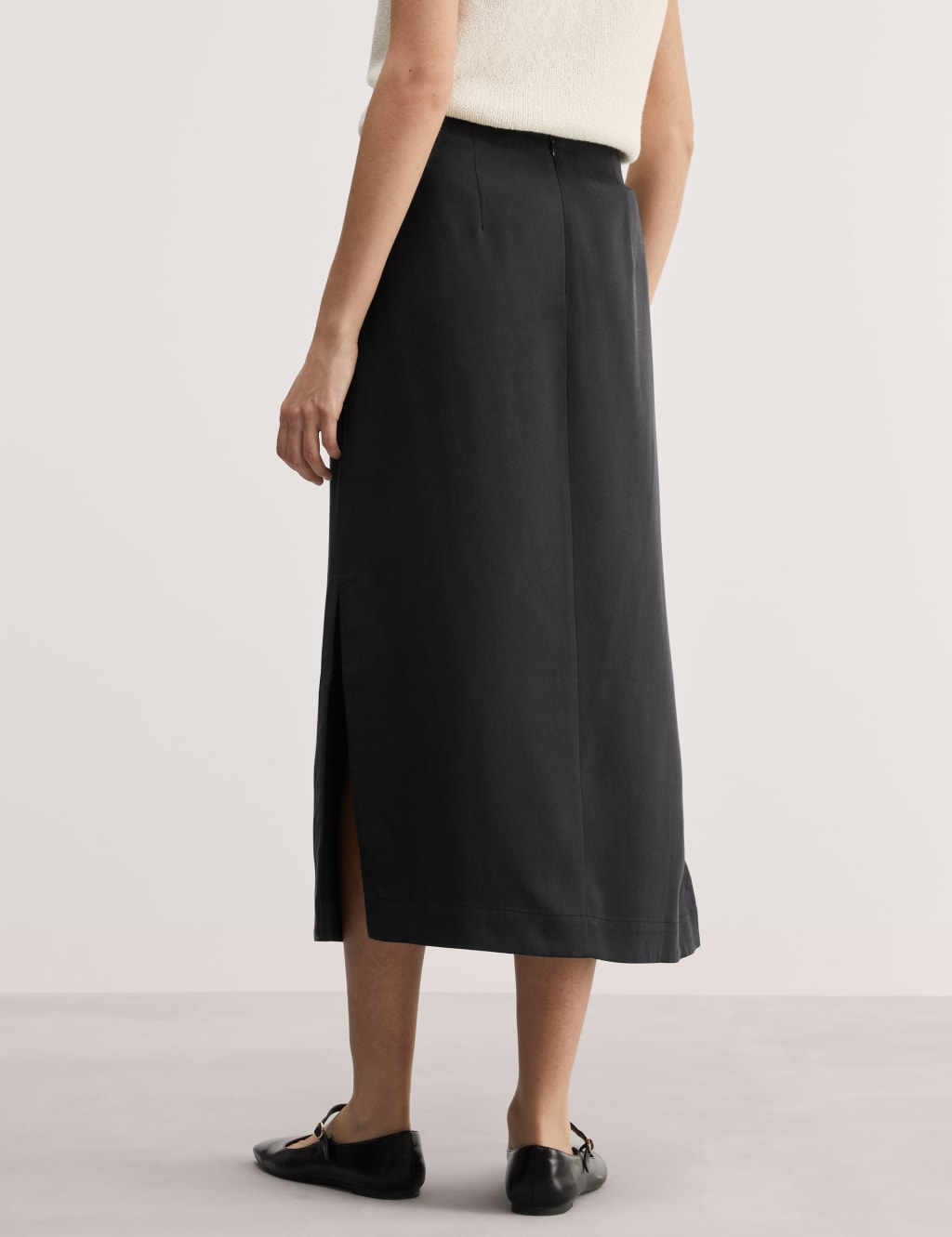 Pure Lyocell™ Midi Column Skirt | JAEGER | M&S