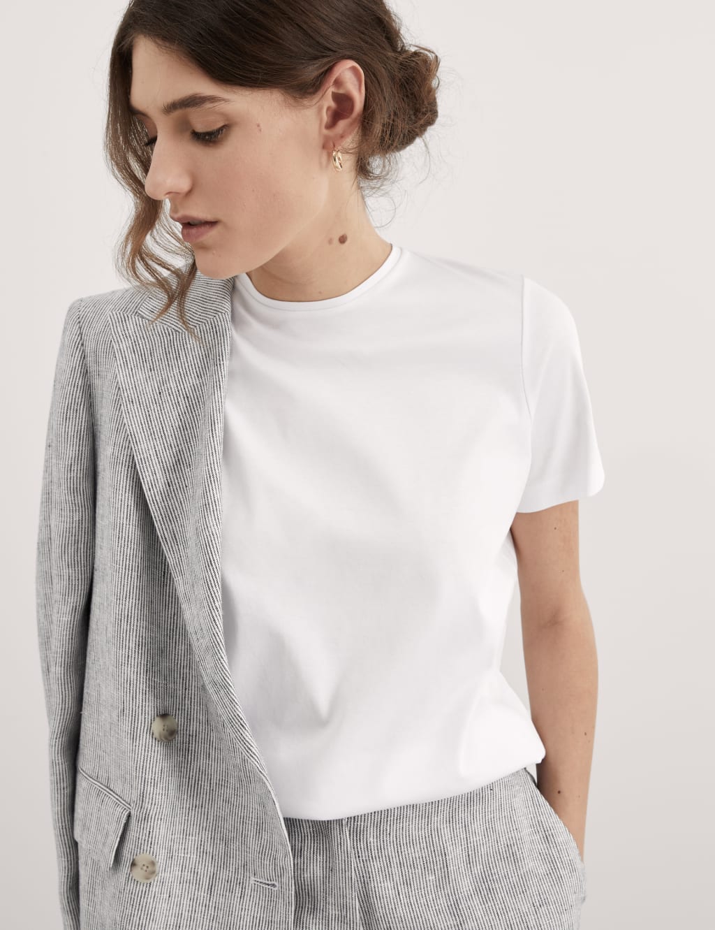 Pure Mercerised Cotton T-Shirt | JAEGER | M&S