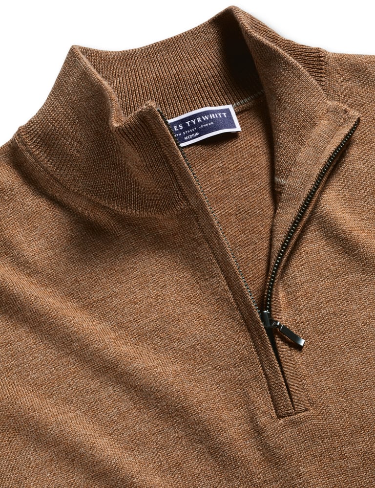 Pure Merino Wool Half Zip Jumper | Charles Tyrwhitt | M&S