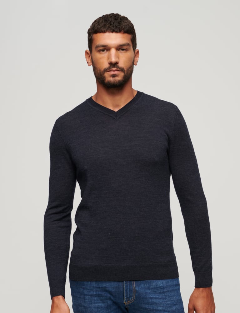 Pure Merino Wool V-Neck Jumper | Superdry | M&S