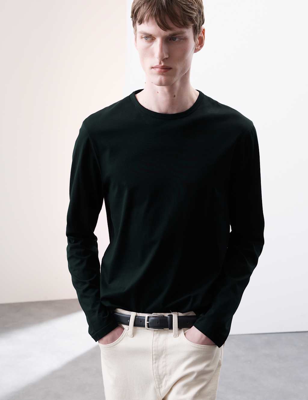 Pure Supima® Cotton Long Sleeve T-Shirt | Autograph | M&S
